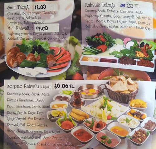 Menu at Ekin Simit Evi, Istanbul, 58. Blv Cd No:114