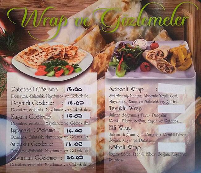 Menu at Ekin Simit Evi, Istanbul, 58. Blv Cd No:114