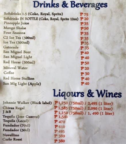 Menu at Ang Lechon Manok Sr Pedro, Quezon City, Commonwealth Corner ...