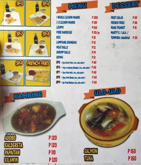 Menu at Ang Lechon Manok Sr Pedro, Quezon City, Commonwealth Corner ...