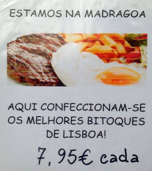 Menu em Tasca do Abílio restaurante, Lisboa, R. de São João da Mata
