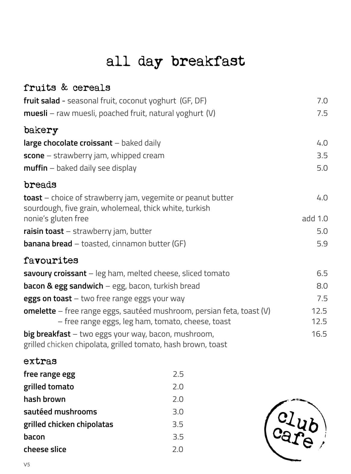 Menu at Viva Grill restaurant, Hurlstone Park