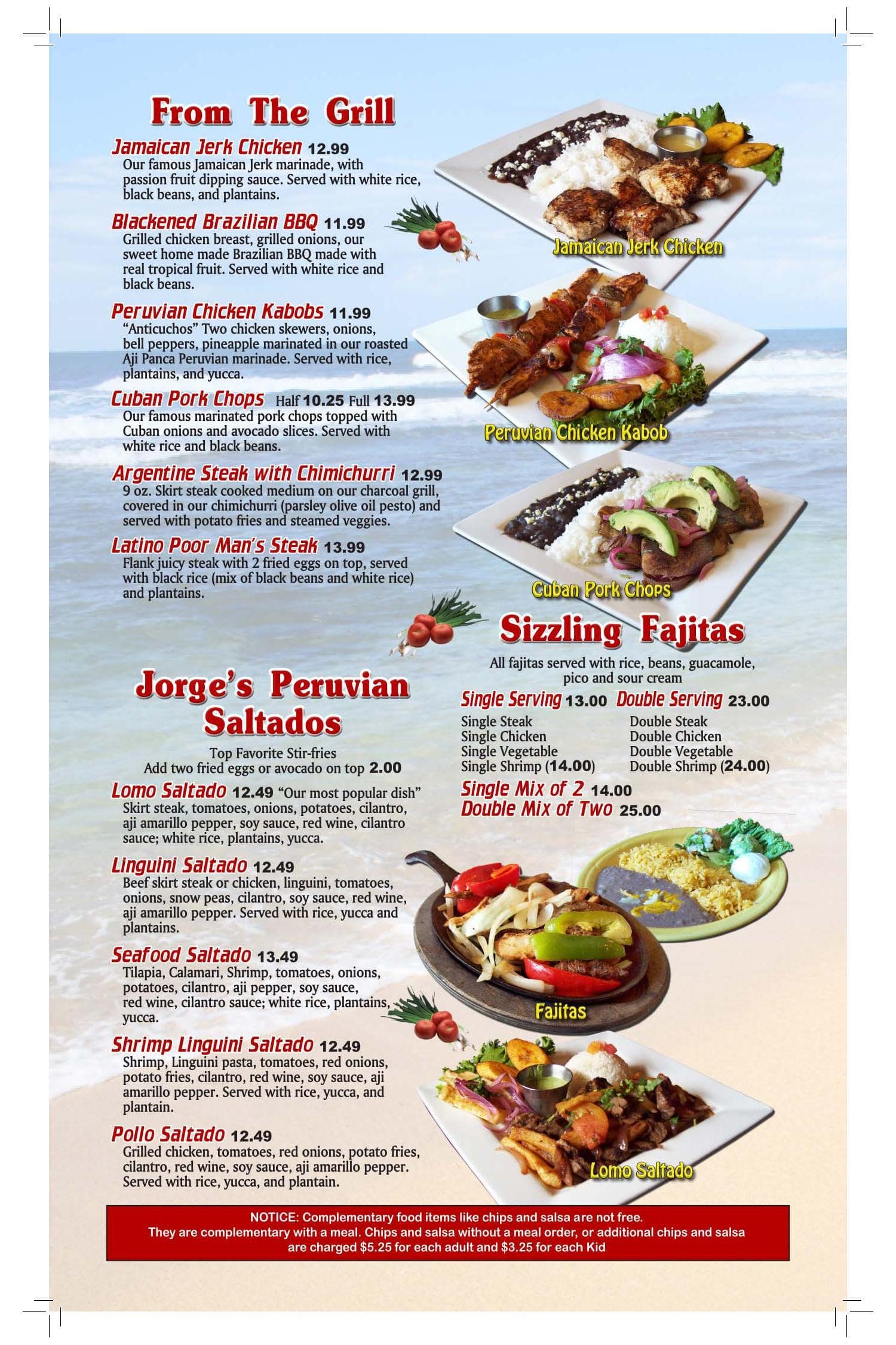 Menu at Zarate's Latin Mexican Grill pub & bar, Edmond