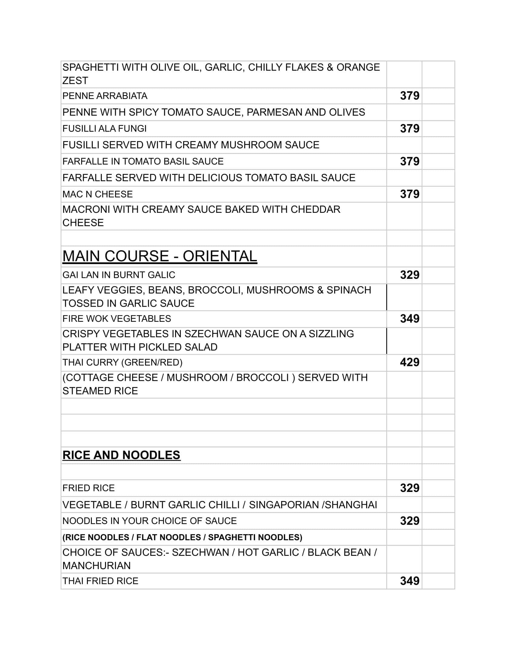Menu at Farm Fresh, Thane