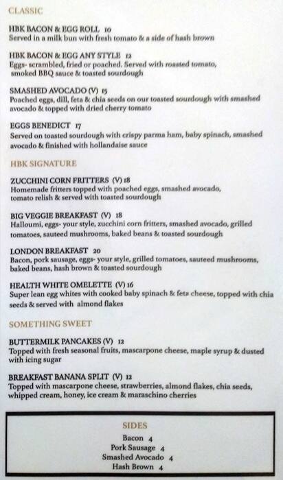 Menu at Harbour Bar & Kitchen, Sydney, 447 Harbourside shopping centre