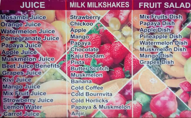 Menu of The Juice Lounge, Pimpri, Pune