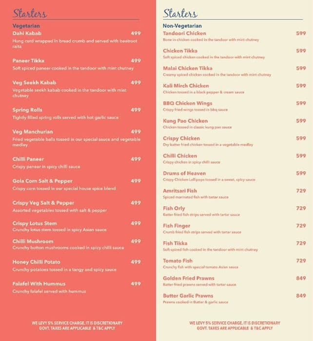 Menu of Gola Sizzlers - Naresh Gola Group, Indirapuram, Ghaziabad