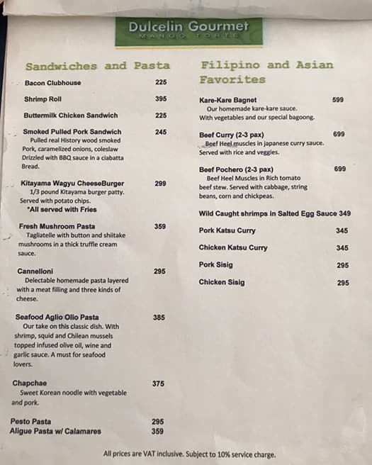 Menu at Dulcelin Gourmet desserts, Quezon City, 36 Times
