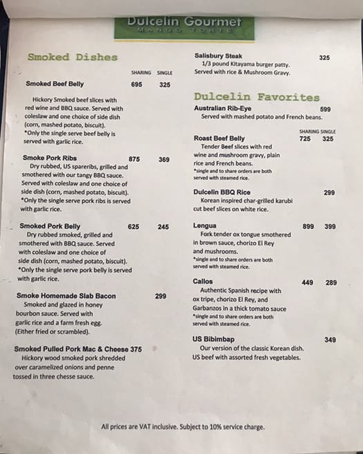 Menu at Dulcelin Gourmet desserts, Quezon City, 36 Times