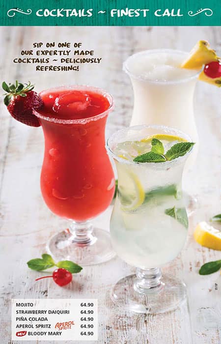 Menu au Panarottis Pizza Pasta, Randburg