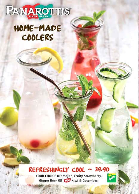 Menu at Panarottis restaurant, Boksburg