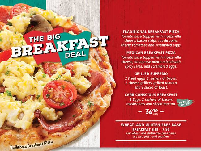 Speisekarte von Panarottis Pizza Pasta, Südafrika