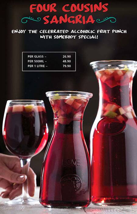 Menu at Panarottis restaurant, Boksburg