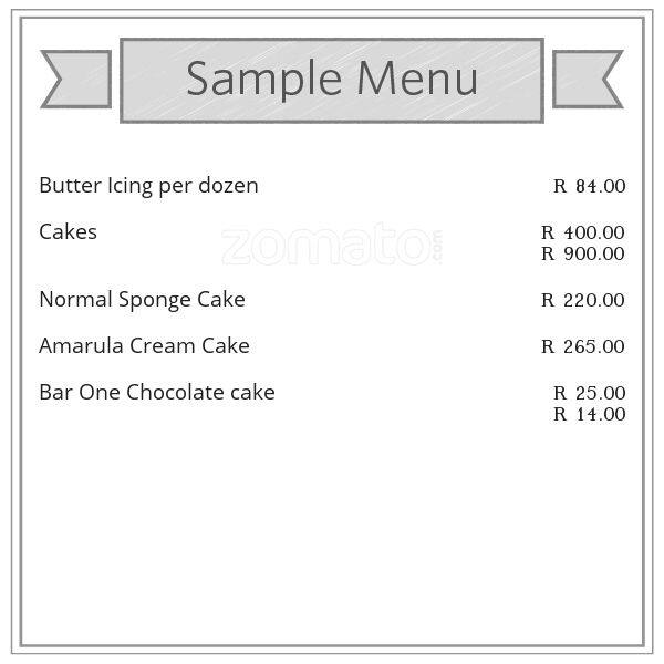 Menu au Blue Lemon restaurant, Centurion