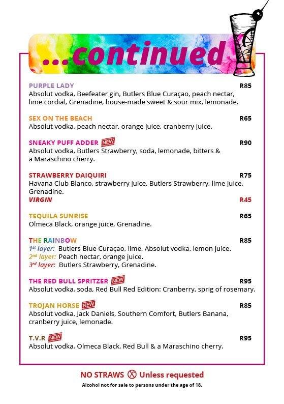 Speisekarte von Hogshead pub & Bar, Pretoria