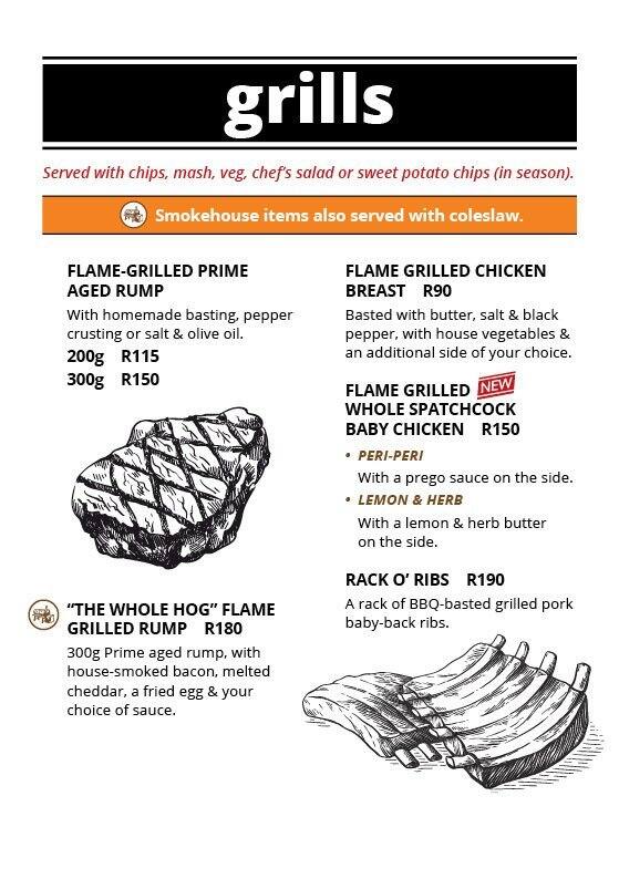 Menu at Hogshead pub & bar, Pretoria