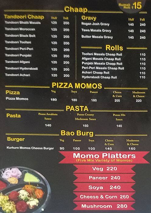 Menu of Baozi Momos, Vaishali Nagar, Jaipur