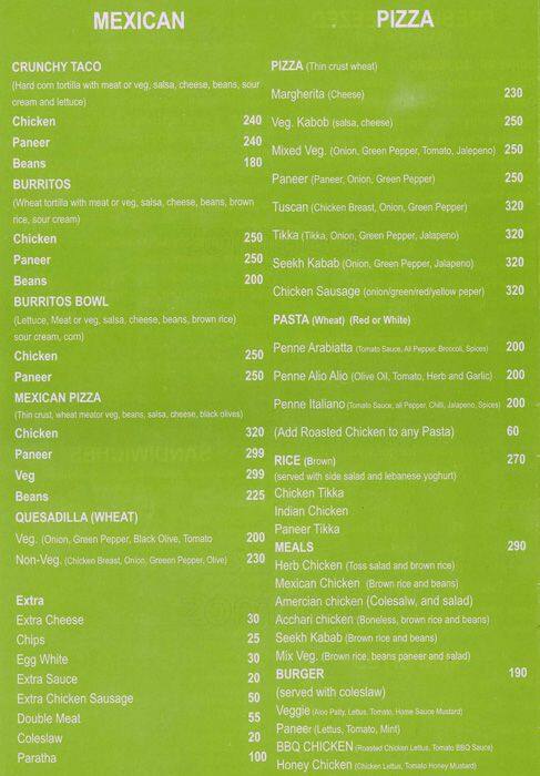 Menu at Fresh food, Mumbai, 3rd Cross Rd