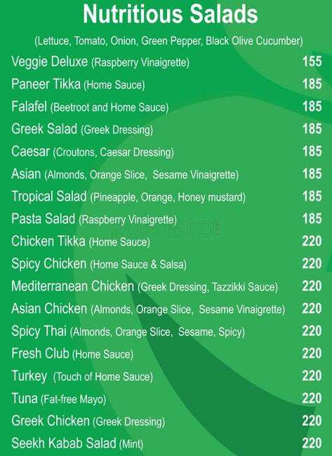 Menu at Fresh Restaurant, Mumbai, 7