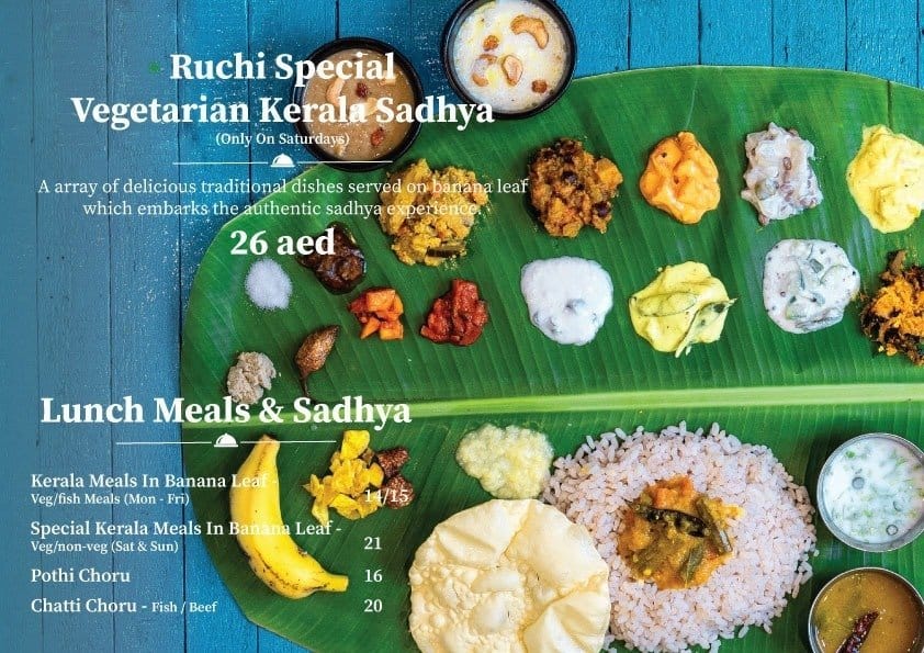 Menu of Ruchi, Al Markaziya, Abu Dhabi
