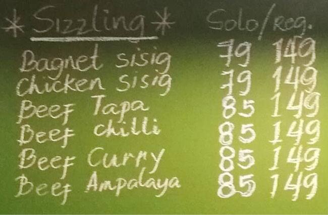 Menu at Tinuno Grillhouse, Manila, San Anton Street