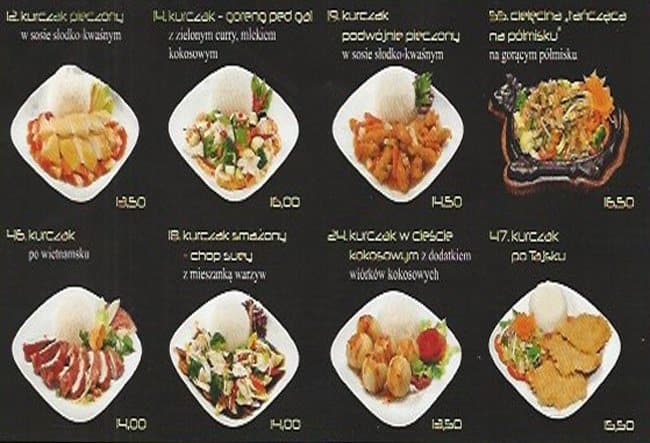 Menu at Silver Dragon restaurant, Pruszków, Majowa 1