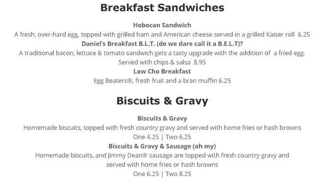 Menu at Owl Cafe, Albuquerque, 800 Eubank Blvd NE