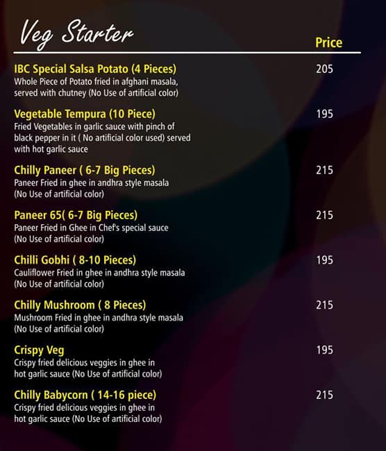 Menu at IBC (Indian Biryani Company), Bengaluru, 117