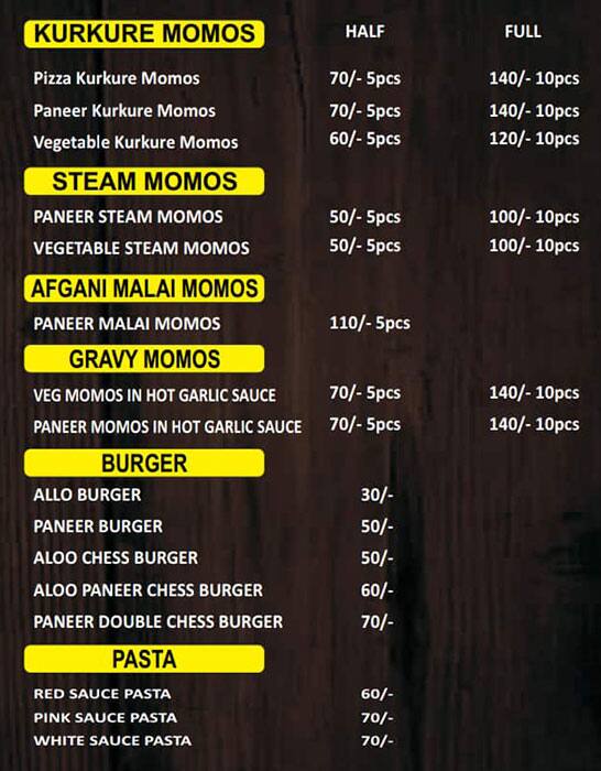 Menu of Shree Ganesh Royal Cafe, Raj Nagar Extension, Ghaziabad