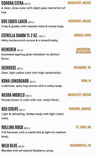 Menu at Carolina Ale House pub & bar, Charlotte, 201 S College St #010