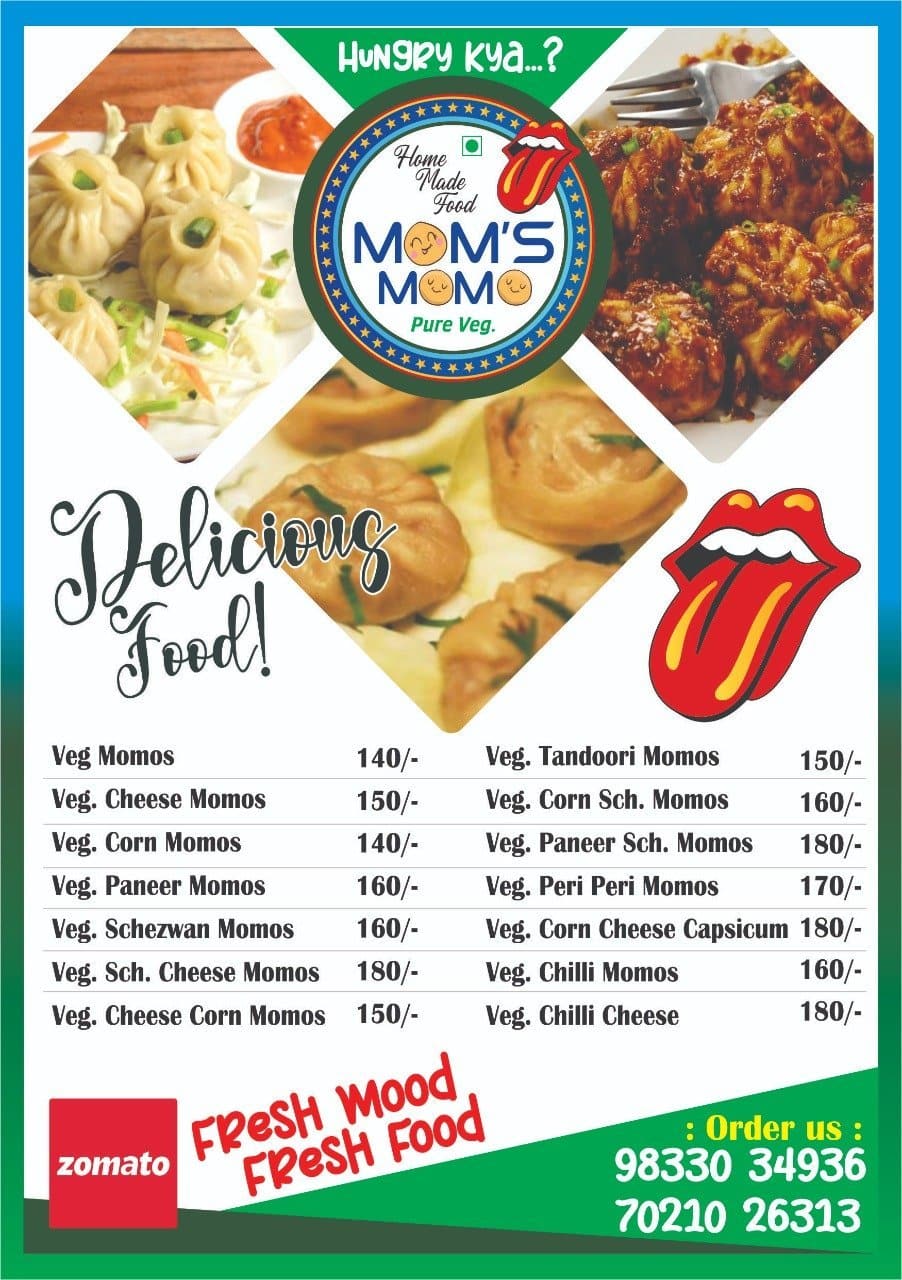 Menu of Mom's Momo, Malad East, Mumbai