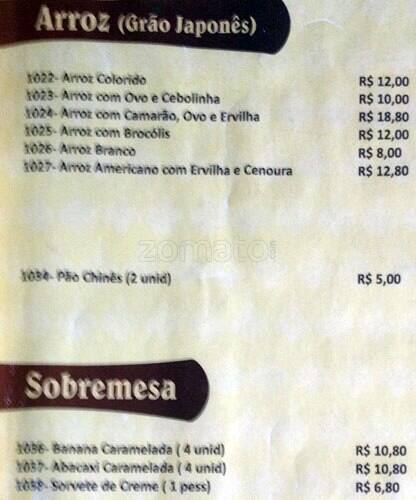 Menu at Palace Long Fu restaurant, Brasília, Asa Sul Comércio Local Sul ...