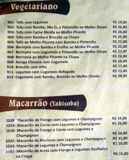 Menu at Palace Long Fu restaurant, Brasília, Asa Sul Comércio Local Sul ...