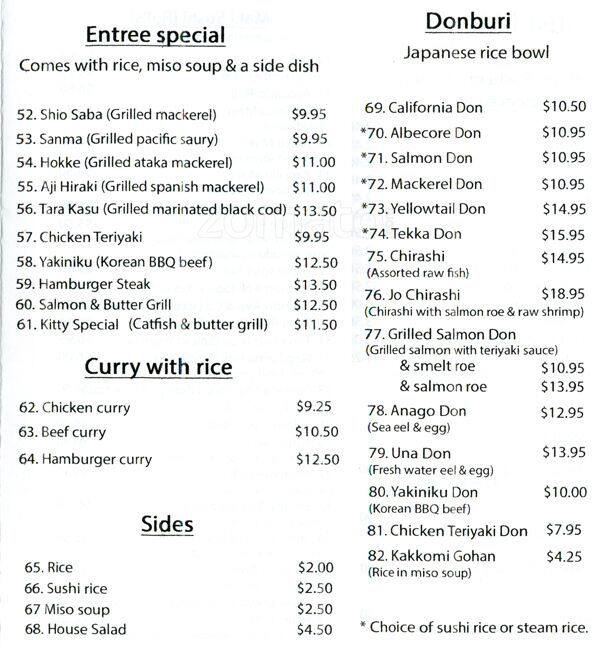 Sachi Sushi Menu, Menu for Sachi Sushi, Longmont, Denver - Urbanspoon ...