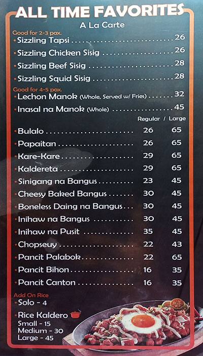 Menu of Chibugan Restaurant, Al Muraqqabat, Dubai