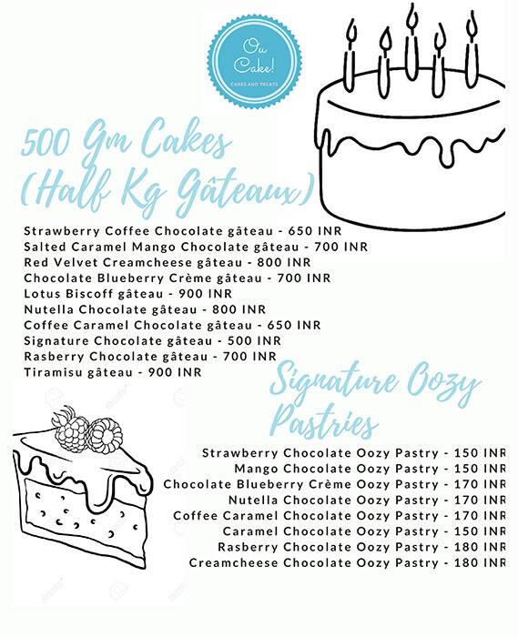 Menu of Ou Cake, Powai, Mumbai