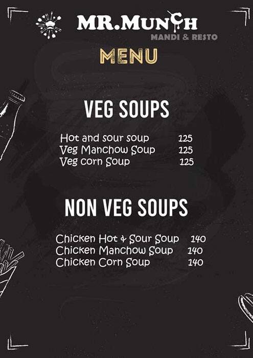 Menu of Mr Munch Mandi & Resto, Alwal, Secunderabad
