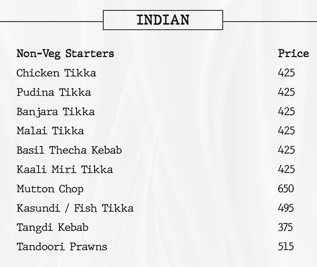 Menu at Quench Bar & Eatery, Pune