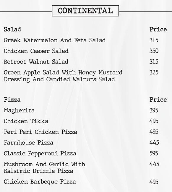 Menu at Quench Bar & Eatery, Pune