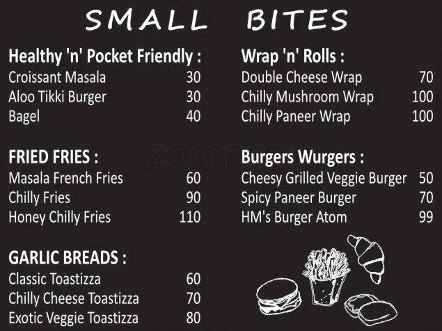 Menu at Hugs With Mugs, New Delhi