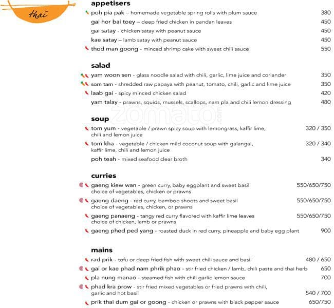 Menu at EEST - The Westin Chennai Velachery, Chennai