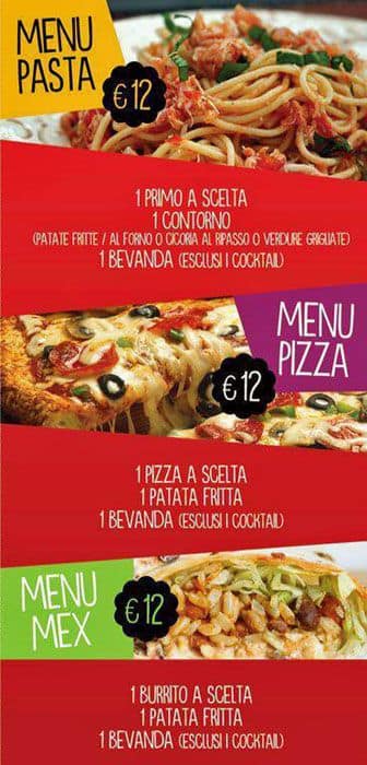 Menu da Cocorico pub & bar, Roma