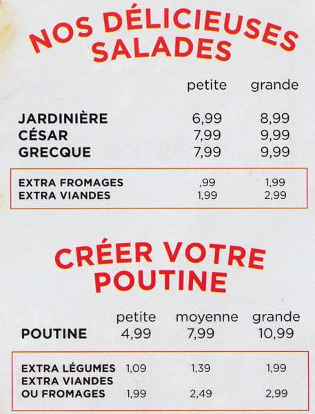 Menu au Pizza La Différence (Masson-Angers) pizzeria, Gatineau, Rue de ...