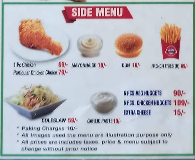 Menu at Arabesque Fried & Grilled Chicken Restaurant, Thiruvananthapuram