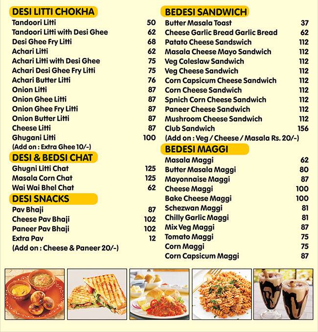 Menu of The Litti King, Esplanade, Kolkata