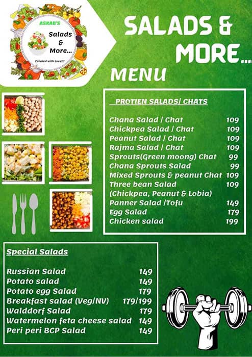 Menu of Salads & More, Nizampet, Hyderabad