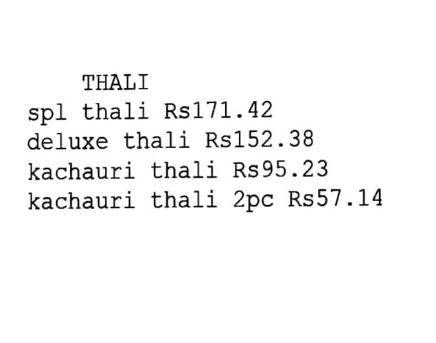 Menu at Madhurima Sweets, Lucknow, 144/19/1