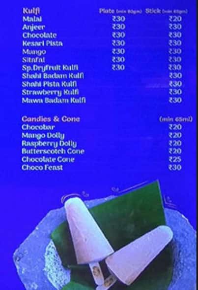 Menu at Farki, Ahmedabad, Shop 75