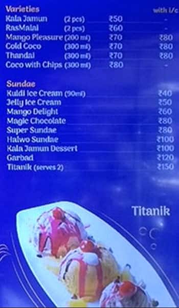 Menu at Farki, Ahmedabad, Shop 75