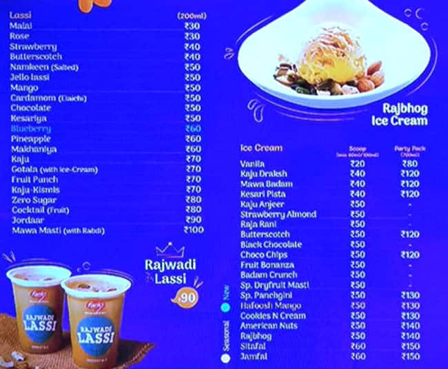 Menu at Farki, Ahmedabad, Shop 75